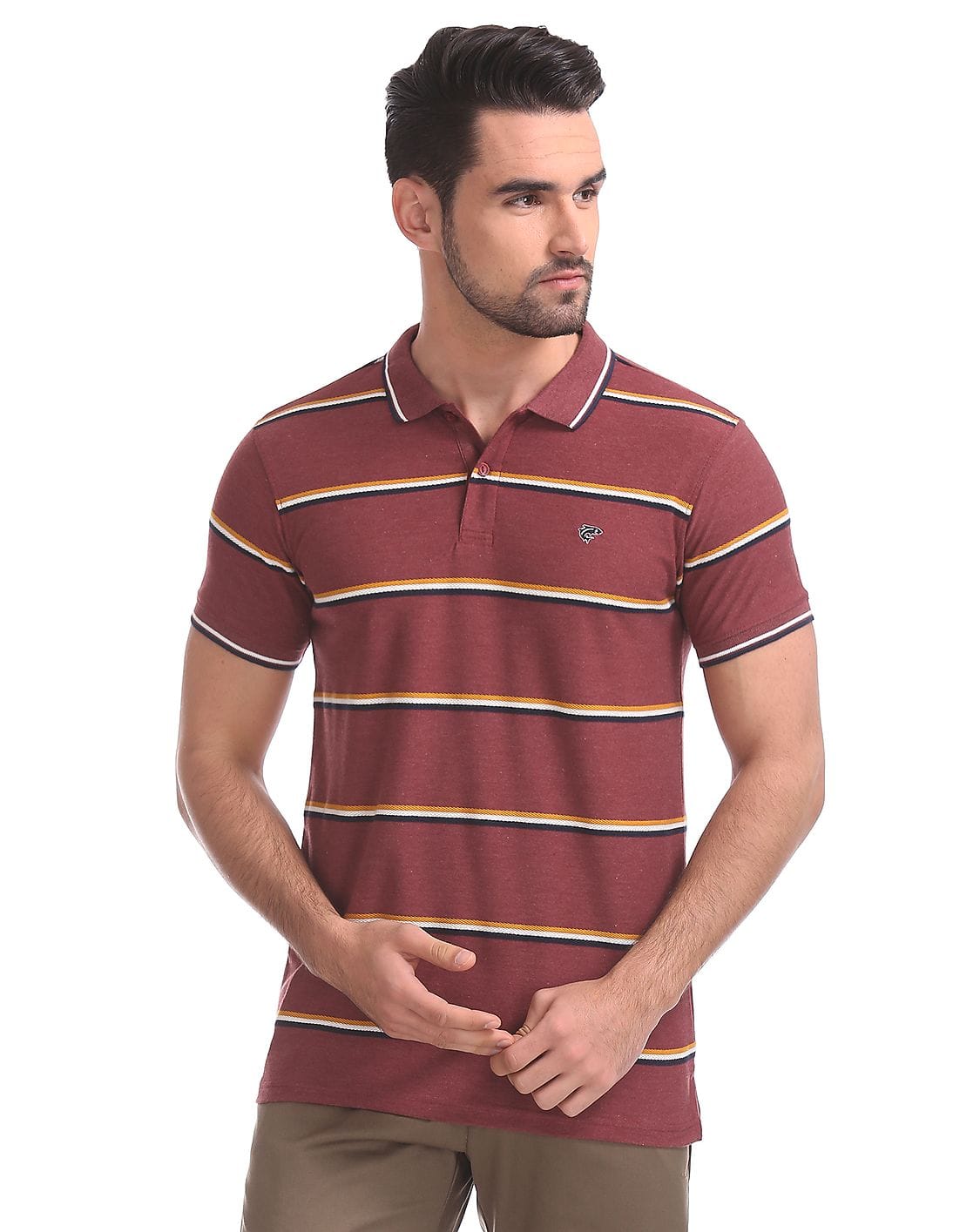 Buy Ruggers Regular Fit Striped Polo Shirt - NNNOW.com